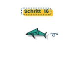 Origami Delfin falten - Einfache Faltanleitung mit 16 Schritten!