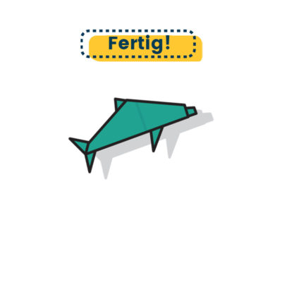 Origami Delfin falten - Einfache Faltanleitung mit 16 Schritten!